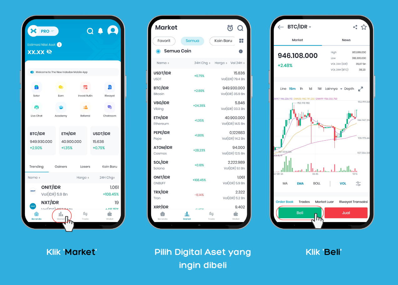 Cara Trading di Aplikasi Indodax – INDODAX